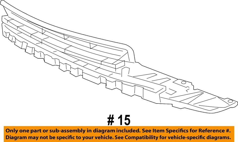 HONDA OEM 13-15 Civic Front Bumper Bumper Components-Lower Grille ...
