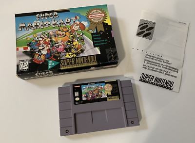 Super Nintendo SNES SUPER MARIO KART Video Game - Tested & Works - BOX ...