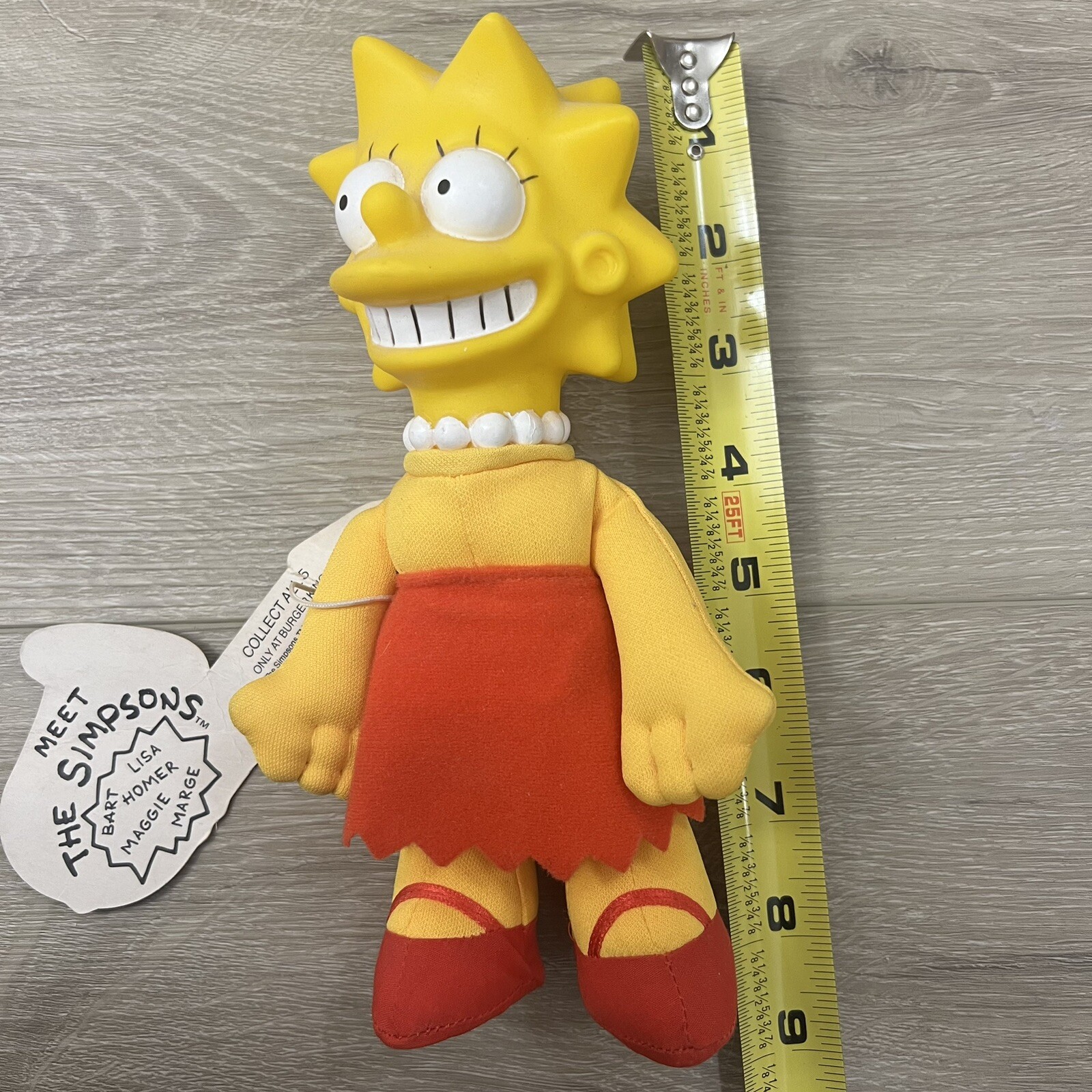 Lisa Simpson 9" Doll The Simpsons 1990 Burger King Plush Figure Vintage ...