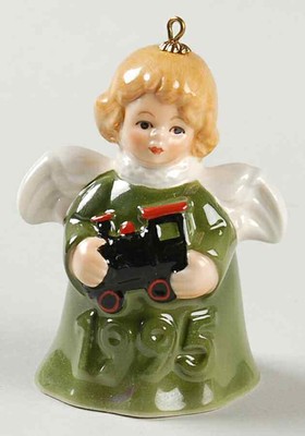 Goebel Angel Bell Ornament Angel With Train-Green - No Box 3933990 | eBay