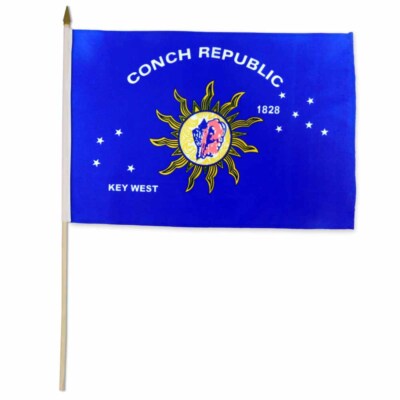 1 Dozen Key West Flags 12x18in Stick Flag of Key West Florida Keys Flag ...