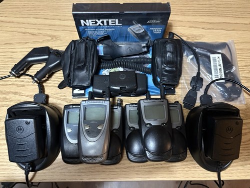 Lot Motorola (3) i1000 Plus, (3) iDEN Nextel Radio 6 Phones Parts ...