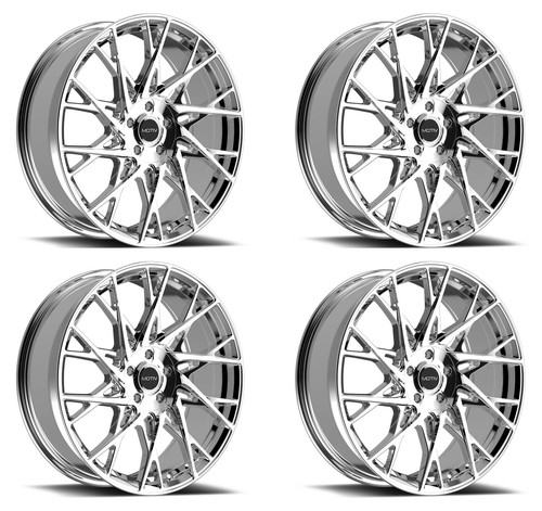 Set 4 18" Motiv 430C Maestro 18x8 Chrome Wheels 5x108 5x4.5 40mm Rims ...