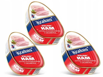 3 x Krakus POLISH HAM Canned Ham with Jelly Tin 3 x 455g / 16.04oz | eBay