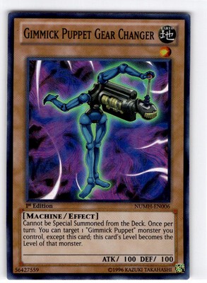 Yu-Gi-Oh Gimmick Puppet Gear Changer 1st edtion Super Rare #NUMH-EN006 ...