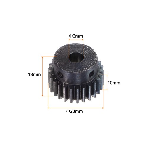 1Mod 26T Pinion Gear 6mm Bore Hardened Steel Motor Rack Spur Gear with ...