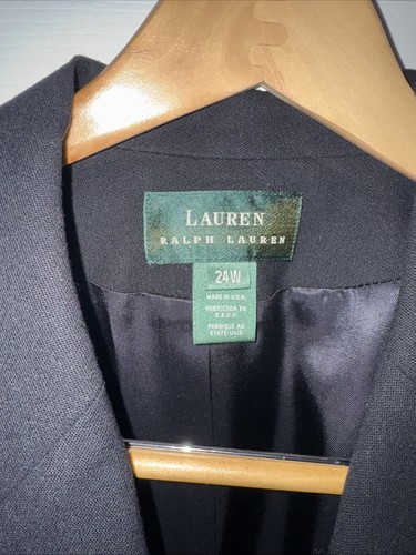 VTG LRL Ralph Lauren Blazer Size 24W Crest Crown Gold Buttons Worsted ...