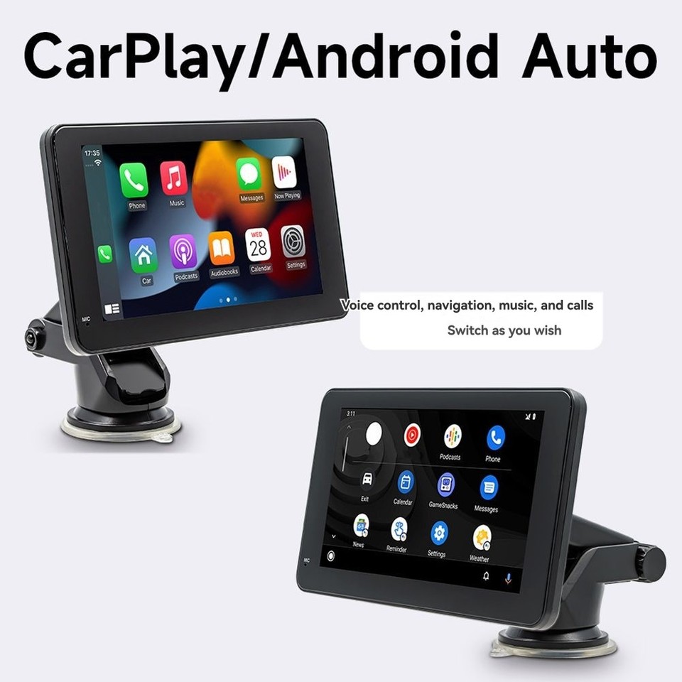 7inch Carplay Portable Screen Car Navigation Central Control Bluetooth ...