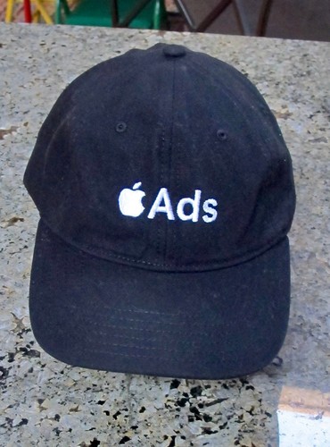 Apple Ads Computer Logo Black Hat Strapback Cap | eBay