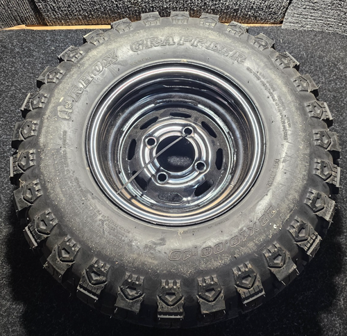 (QTY 1) RHOX Grappler 22x10.00-10 Golf Cart 4 Ply Tubeless Tire & Wheel ...