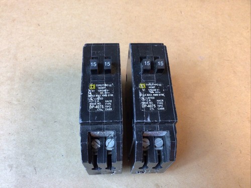 2 Pieces / Square D HOMT1515CP Tandem Circuit Breaker 15 Amp 120/240 V ...