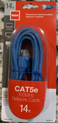 CAT5e 100MHZ 14ft Network Cable, RCA TPH531BR 44476061462| eBay