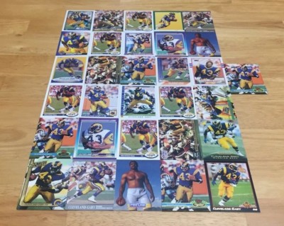 CLEVELAND GARY LOT OF 31 FOOTBALL CARDS LOS ANGELES RAMS RUNNING BACK ...