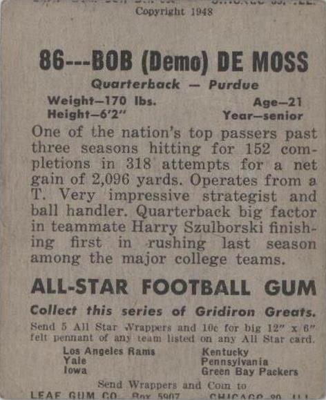 1948 Leaf Bob Demoss #86 for sale | eBay
