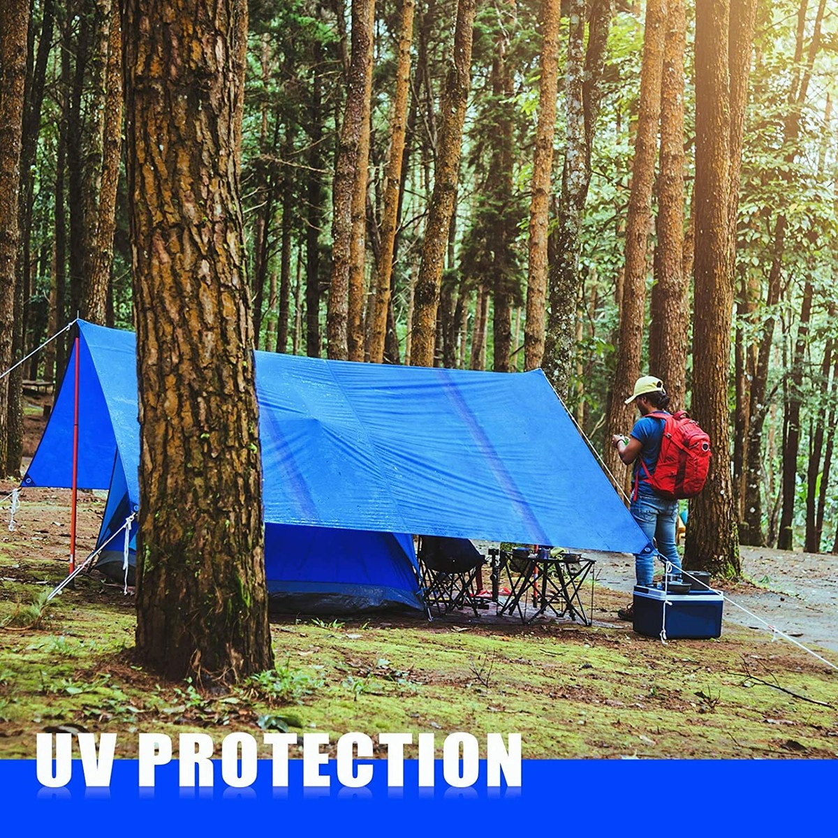 Blue Tarp Camping Multifunction Tarp Camping Shelter, Blue