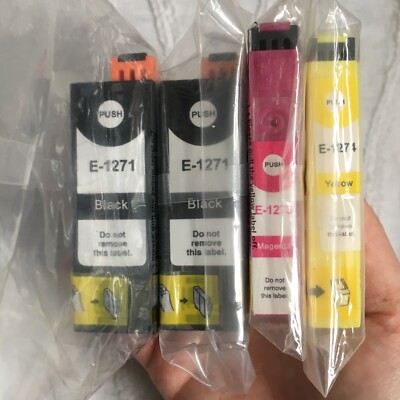 Lot of 4 NEW E-1271 E-1273 E-1274 Ink Cartridges for Epson Printer | eBay