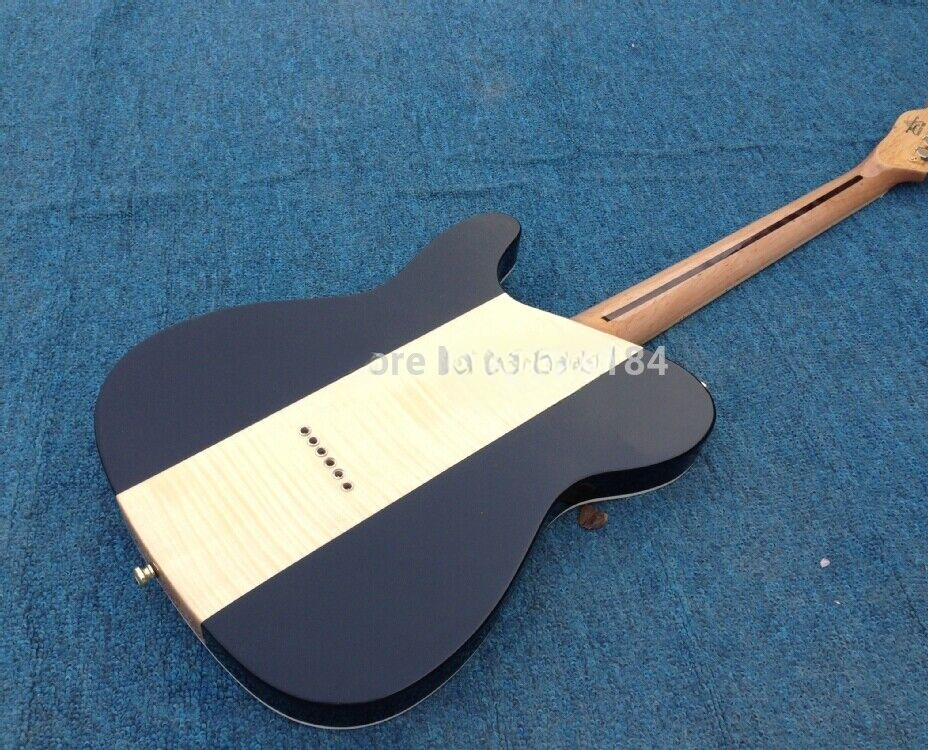 Electric Guitar Quilted Maple Top Veneer Strings Thru Body Sunburst ...