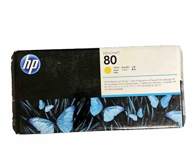 GENUINE HP DESIGNJET 80 YELLOW C4823A PRINTHEAD / CLEANER | eBay