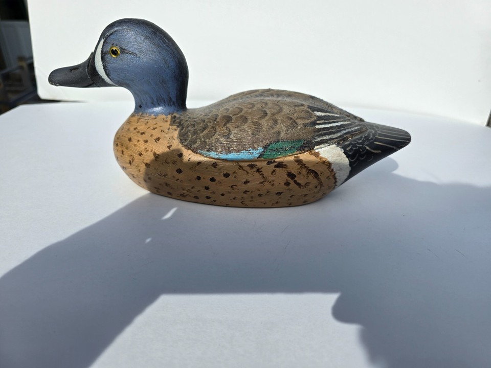decoy steve delahaut milton geyer green bay wis teal bluewing drake | eBay