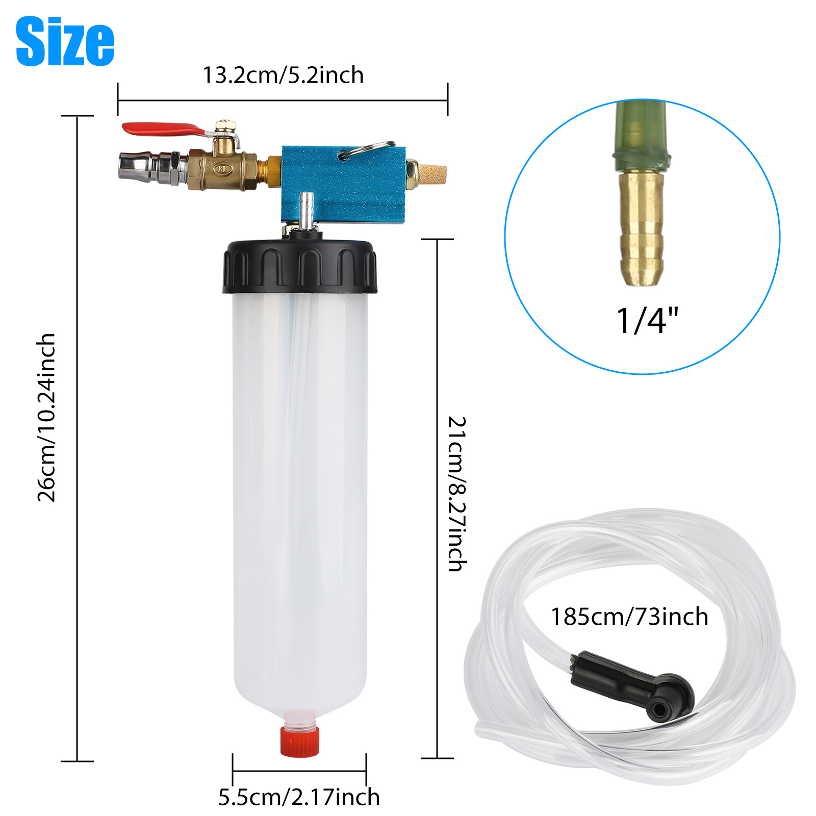 Car Vehicle Vacuum Brake Bleeder Tank Fluid Oil Change Pump Equipment ...