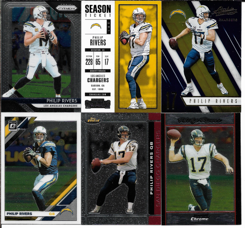 Philip Rivers 6 Card Lot with Prizm, Finest & Chrome NM | eBay