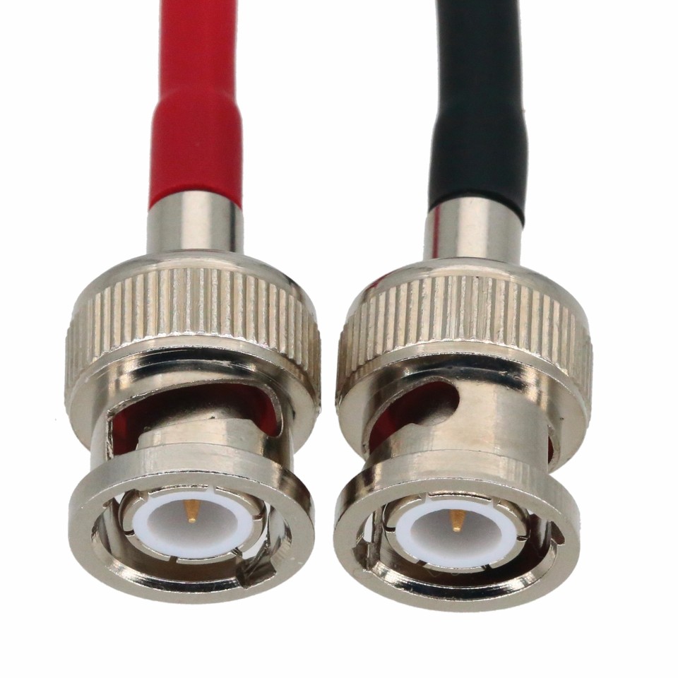 Dual Cable BNC to 10-32 Microdo 90° RA M/M 2FT~10M For Ultrasonic Flaw ...