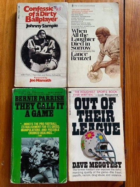 Lot of 4 NFL paperbacks:Lance Rentzel,Johnny Sample,Bernie Parrish,Dave ...