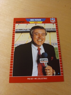 1989 Pro Set Announcers #7 MIKE PATRICK ESPN Football Card, Commentator ...