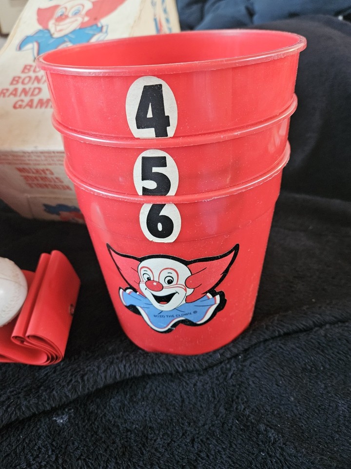 VINTAGE BOZO Bucket Bonanza Grand Prize Game (Box Buckets, Strap And ...