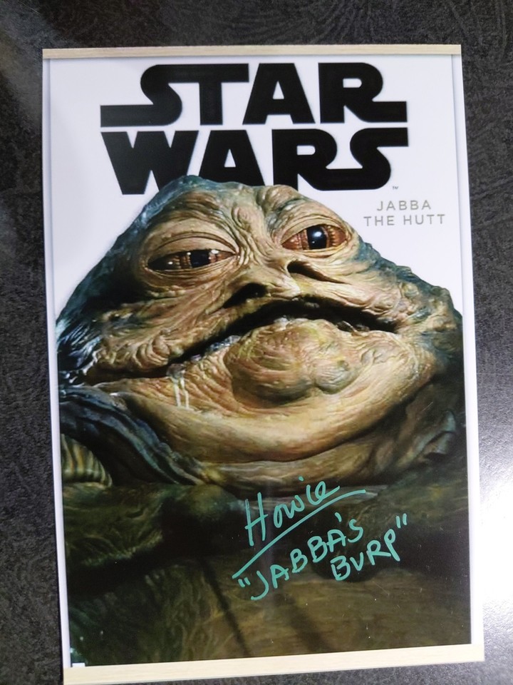 HOWIE HAMMERMANN Hand Signed Autograph PHOTO & CARD- STAR WARS - JABBA ...