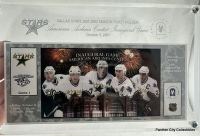 Original 2001 Inaugural Game Commemorative Ticket Paperweight Dallas ...