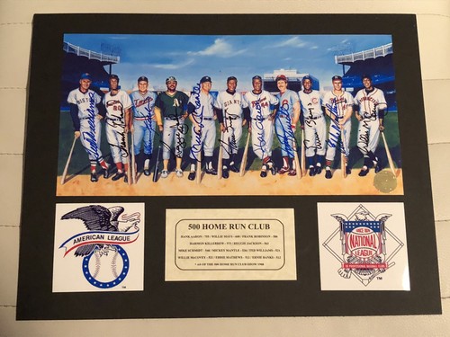 500 Home Run Club Signed 8x11 Litho Mickey Mantle Ted Williams , COA | eBay