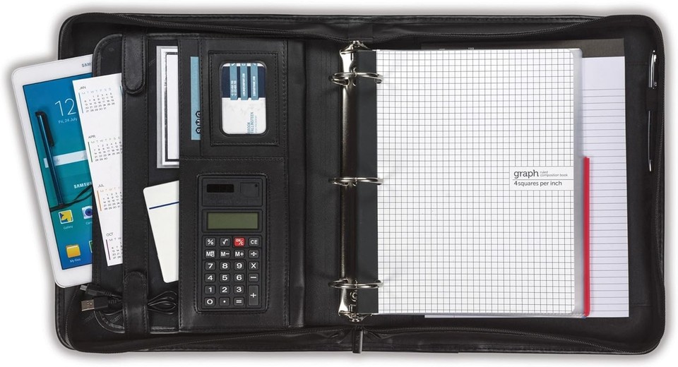 Samsill Professional Padfolio/Portfolio with Zippered Closure 2-Inch ...