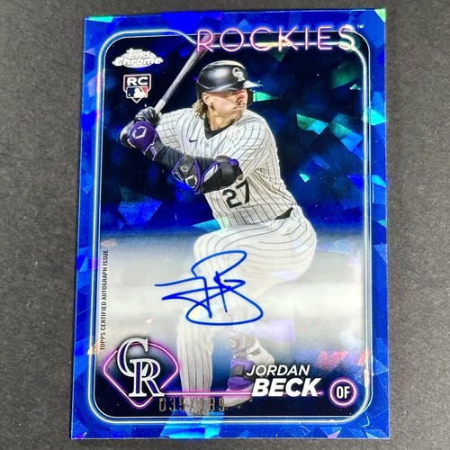 2024 Topps Chrome Sapphire Jordan Beck Rookie Autograph Rockies /199 RC ...
