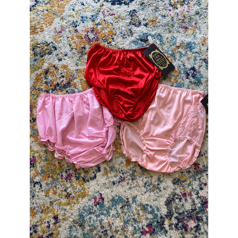 vintage 1960s lot of womens panties 60s undies pink and red underwear ...