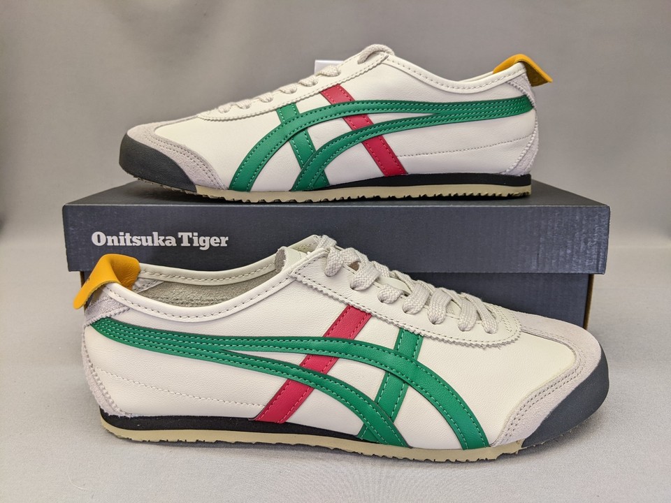 Authentic Onitsuka Tiger MEXICO 66 Leather 1183C102 201 BIRCH/GREEN ...