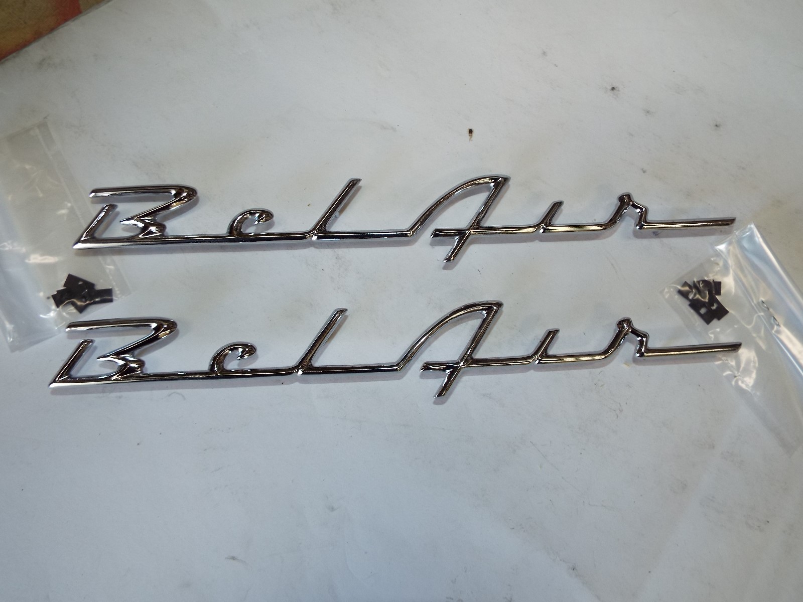 55 56 1955 1956 CHEVY BEL AIR QUARTER PANEL TRIM SCRIPTS NEW, SHOW ...