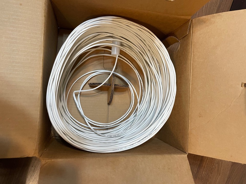 CAT-3 EXTRA FLEXIBLE 6PR CABLE PLENUM WHITE WIRE 24AWG 900ft. | eBay