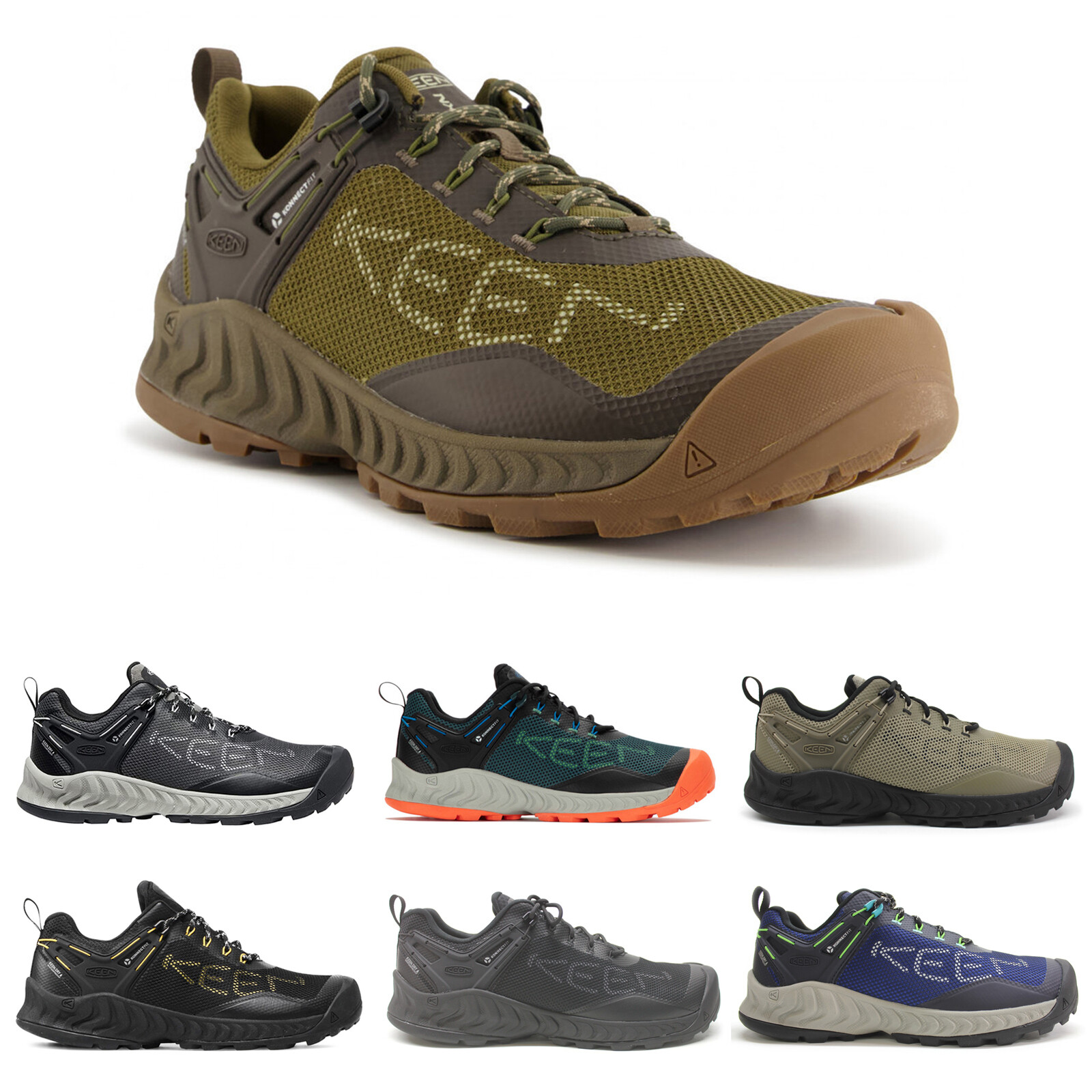Keen Mens Shoes Nxis Evo WP Casual Lace-Up Low-Profile Textile ...