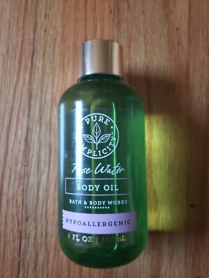 Bath & Body Works Pure Simplicity Rose Water Body Oil Hypoallergenic 6 ...