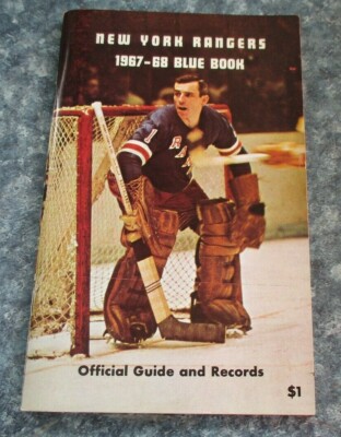 New York Rangers Blue Book 1967-68 official guide and records cover Ed ...