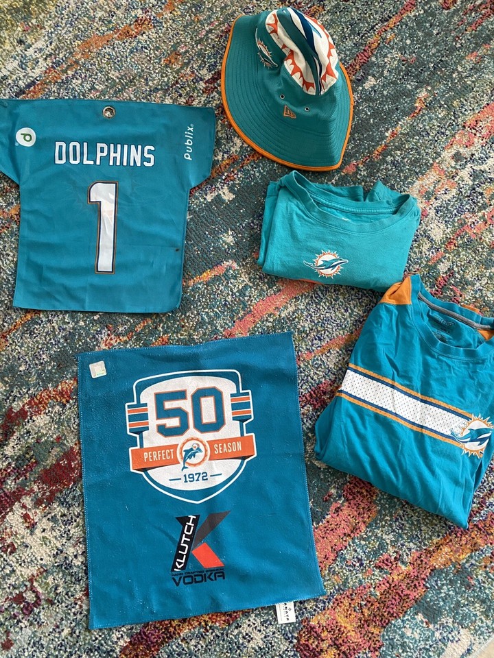 Miami Dolphins Fan Merchandise (bucket hat,T-Shirts) | eBay