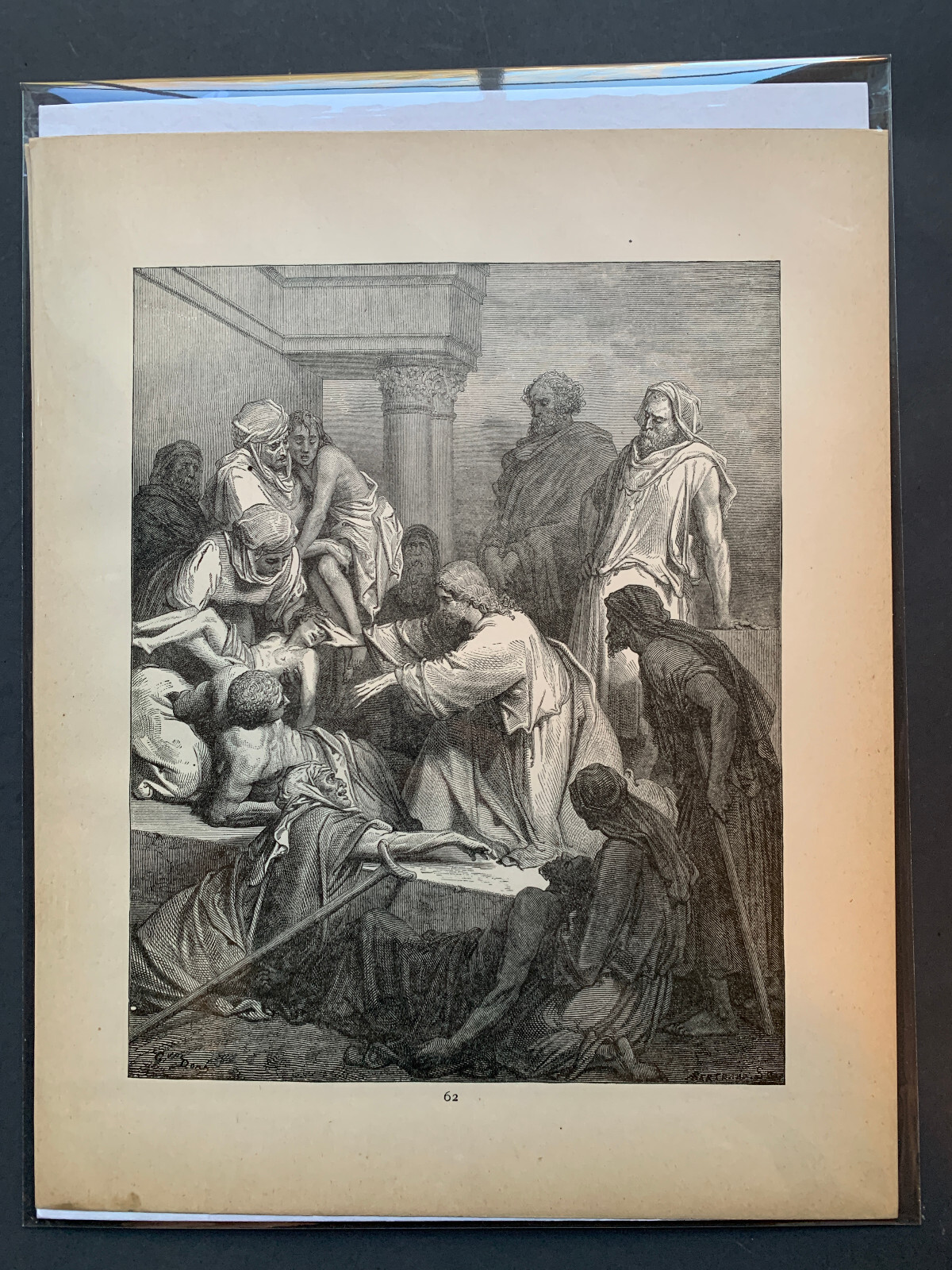 Gustave Dore Bible Gallery Engraving Print #62 Jesus Healing The Sick ...