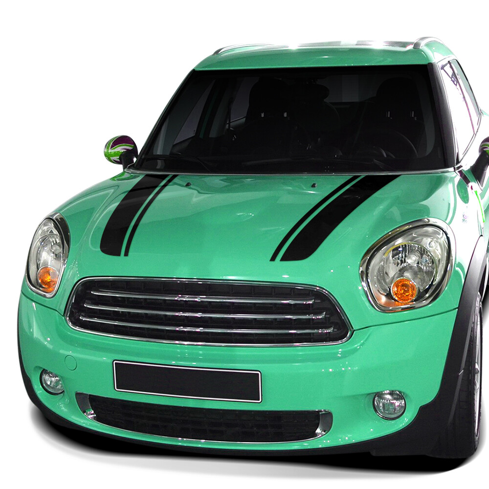 Hood Decal Bonnet Sticker Racing Sport Stripes For Mini Cooper ...