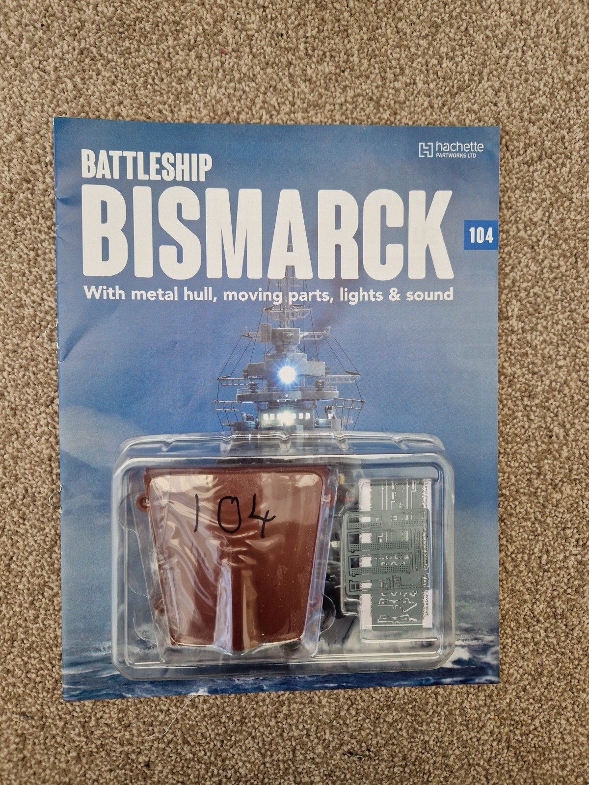 1/200 HACHETTE BUILD THE BISMARCK SHIP MODEL BATTLESHIP ISSUE 104 INC ...