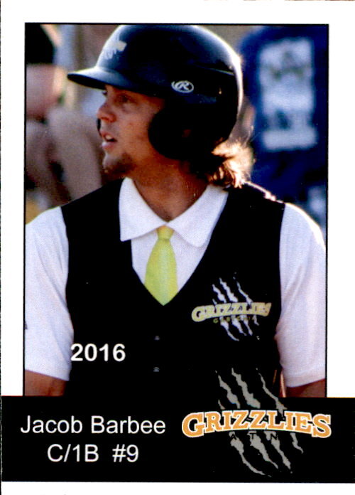 2016 Gastonia Grizzlies Team Issue #3 Jacob Barbee Liberty Harrisburg ...