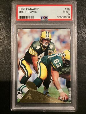 1994 NFL Pinnacle Football | Brett Favre PSA 9 MINT | #36 Green Bay ...