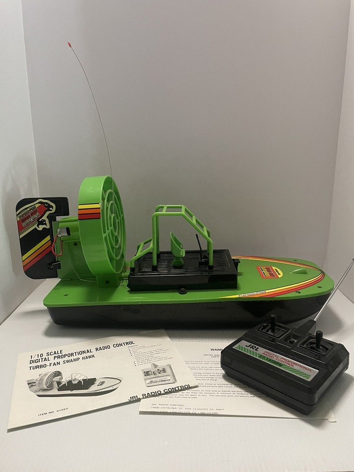 1987 JRL RC Turbo Fan Swamp Hawk Air Boat 1/10th Scale Hovercraft W ...