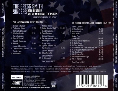 GREGG SMITH SINGERS 20TH CENTURY AMERICAN CHORAL TREASURES NEW CD ...
