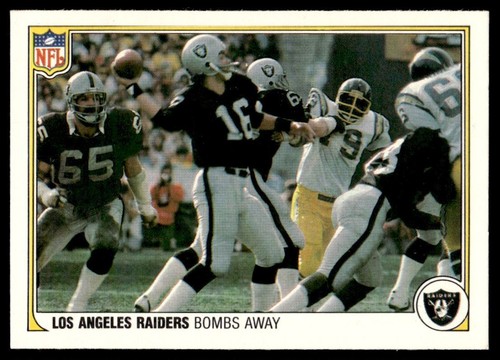 1983 FLEER TEAM ACTION BOMBS AWAY C LOS ANGELES RAIDERS #25 | eBay